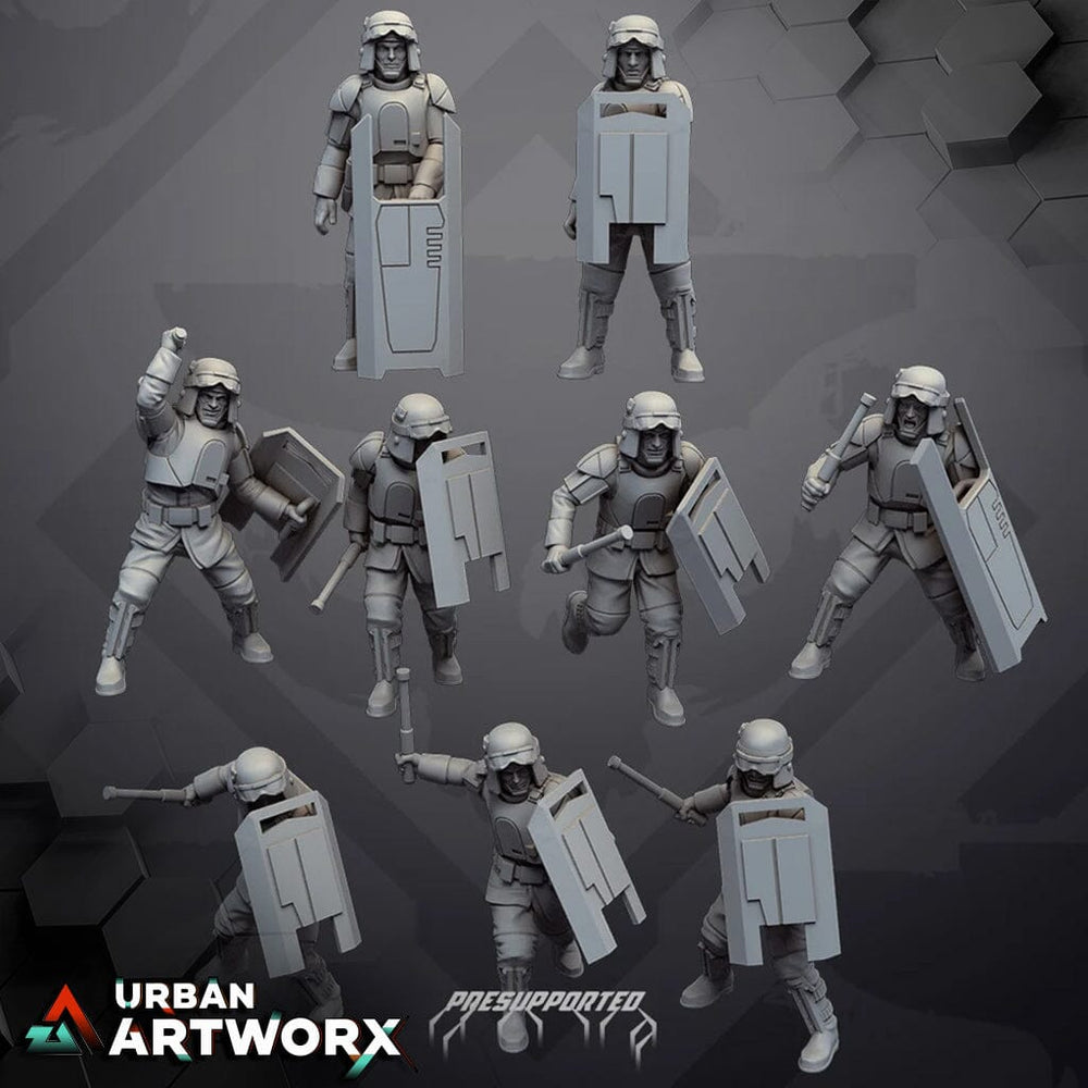 Tabletop Miniaturen - Skullforge Studios - Authority Riot Troopers (9)
