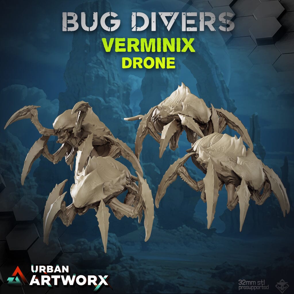 Tabletop Miniaturen - Skullforge Studios - Bug Divers: Verminix Drones