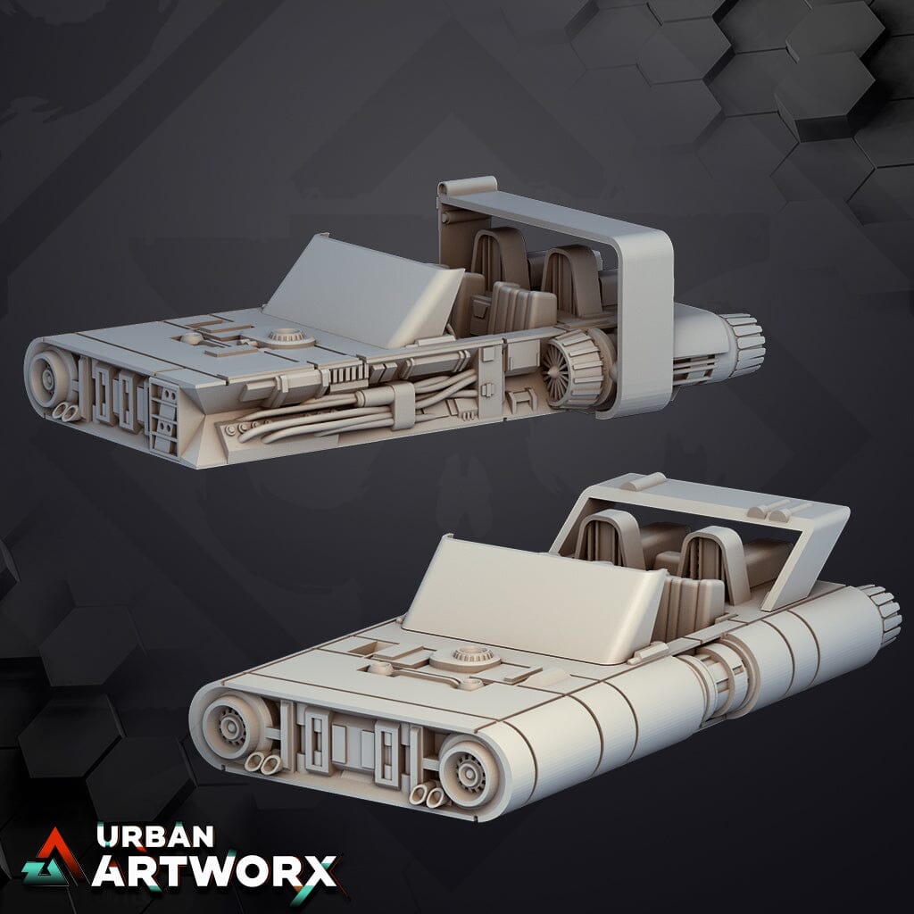 Tabletop Miniaturen - Skullforge Studios - Scoundrel Skimmer Cars