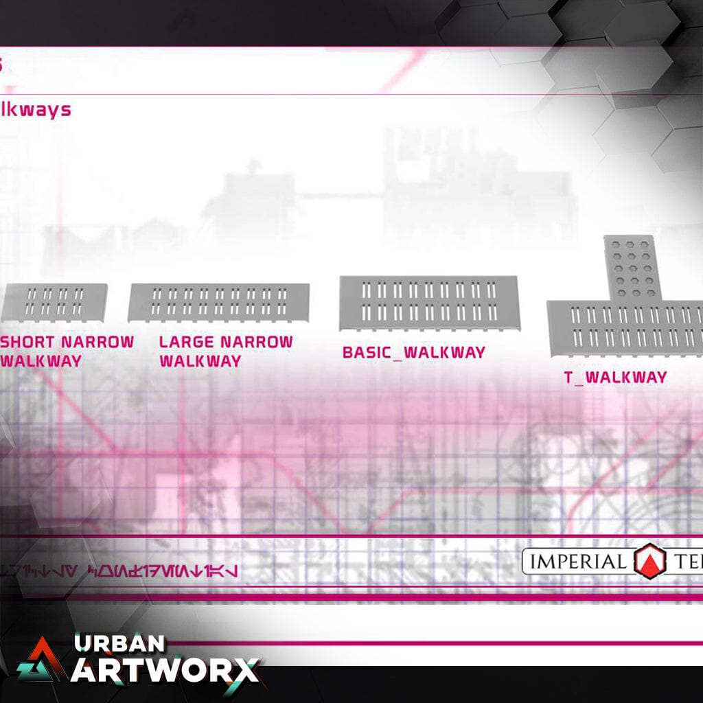 Tabletop Gelände - Imperial Terrain - Fractured City Walkway Set (4)