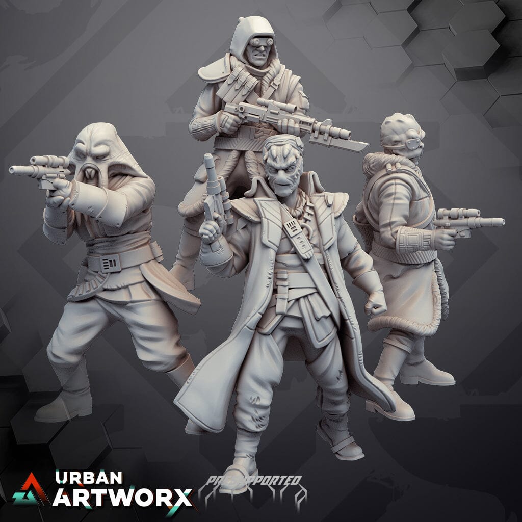 Tabletop Miniaturen - Skullforge Studios - Gruffian Pirates Set (4)