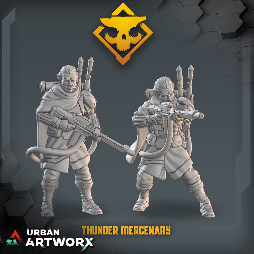 Tabletop Miniaturen - Skullforge Studios - Thunder Mercenary Set (2)